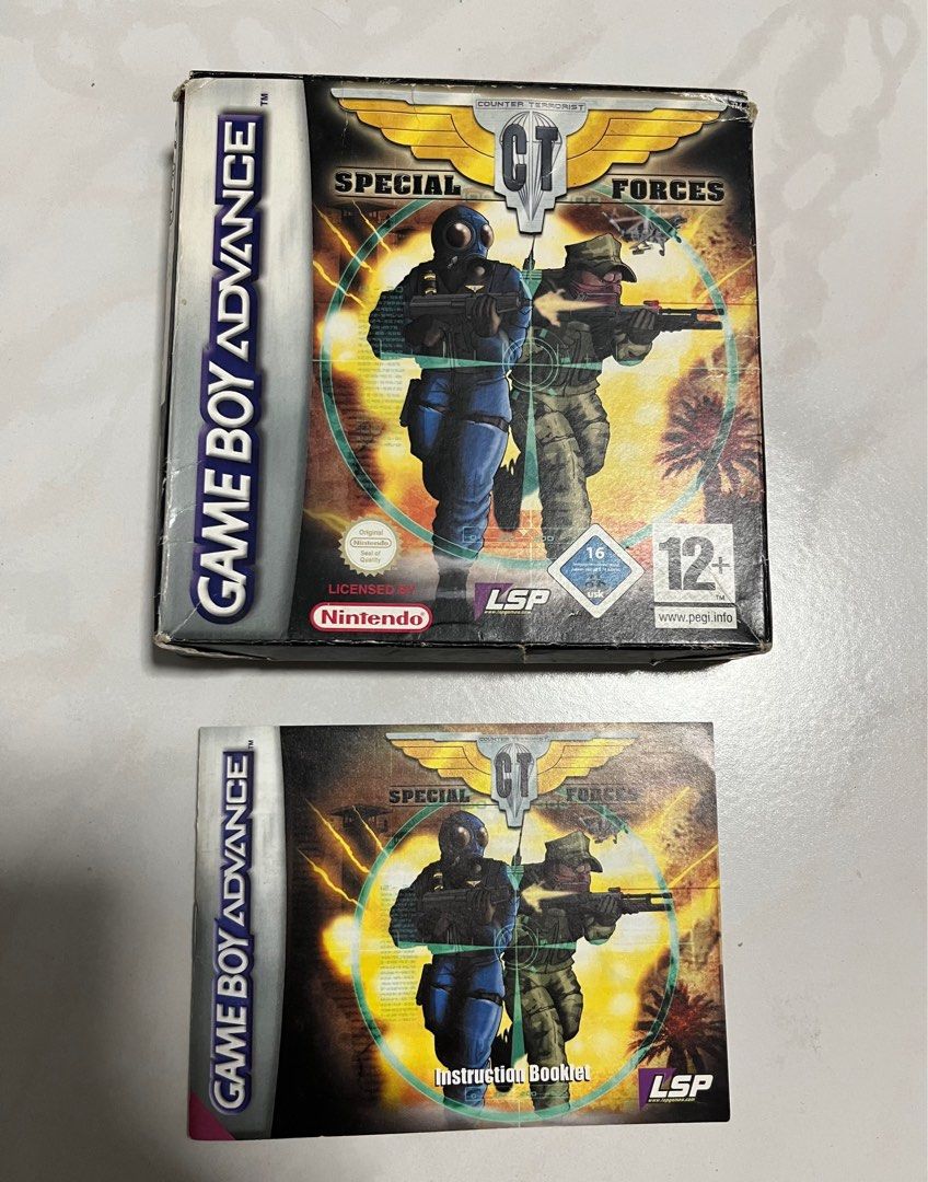 SPECIAL FORCES CT NINTENDO GAMEBOY ADVANCE BOX AND BOOKLET ONLY, Video ...