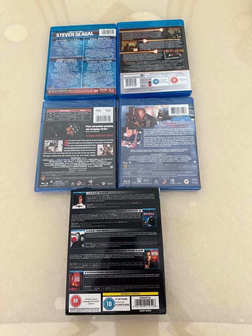 Steven Seagal Blu Ray Collection, Hobbies & Toys, Music & Media, CDs ...