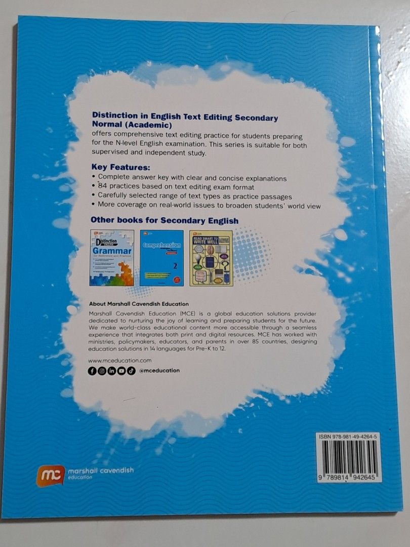 Text Editing 2 - Secondary 2 Normal English, Hobbies & Toys, Books ...
