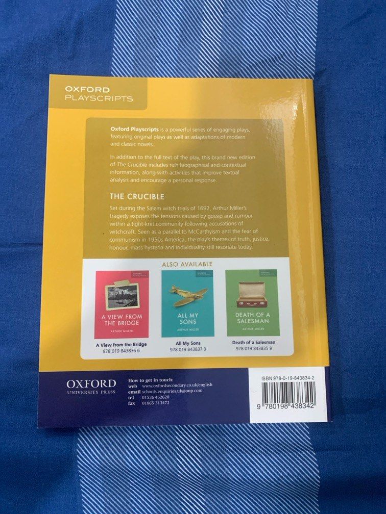 The Crucible Playscript, Hobbies & Toys, Books & Magazines, Fiction ...