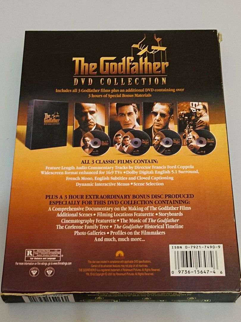 The Godfather DVD Collection ( 5 DVDs), Hobbies & Toys, Music & Media ...