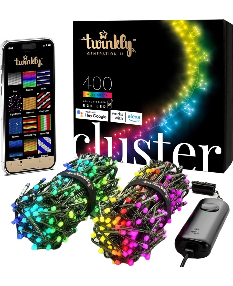 Twinkly Cluster Smart RGB led lights, Furniture & Home Living, Lighting ...