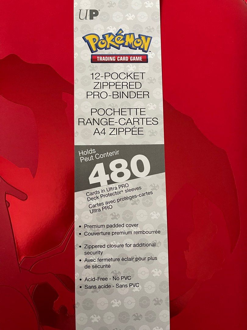 Ultra Pro Charizard 12-Pocket Zippered Pro Binder, Hobbies & Toys, Toys ...