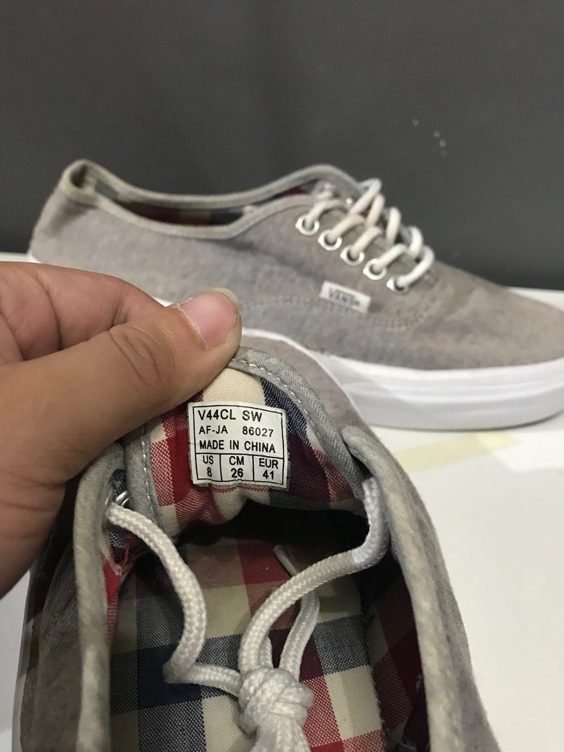 VANS AUTHENTIC GREY, Men's Fashion, Footwear, Sneakers on Carousell