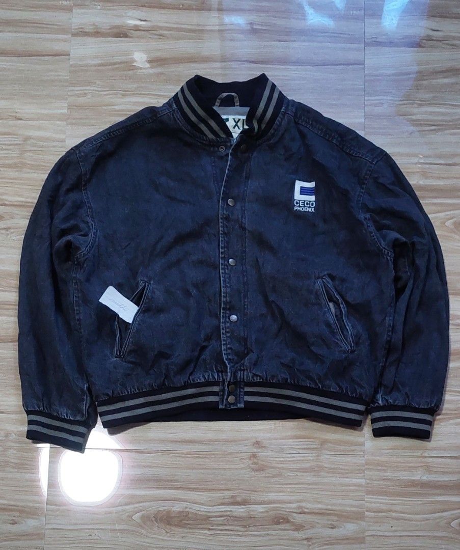 Vintage Denim Varsity Jacket., Men's Fashion, Coats, Jackets and ...