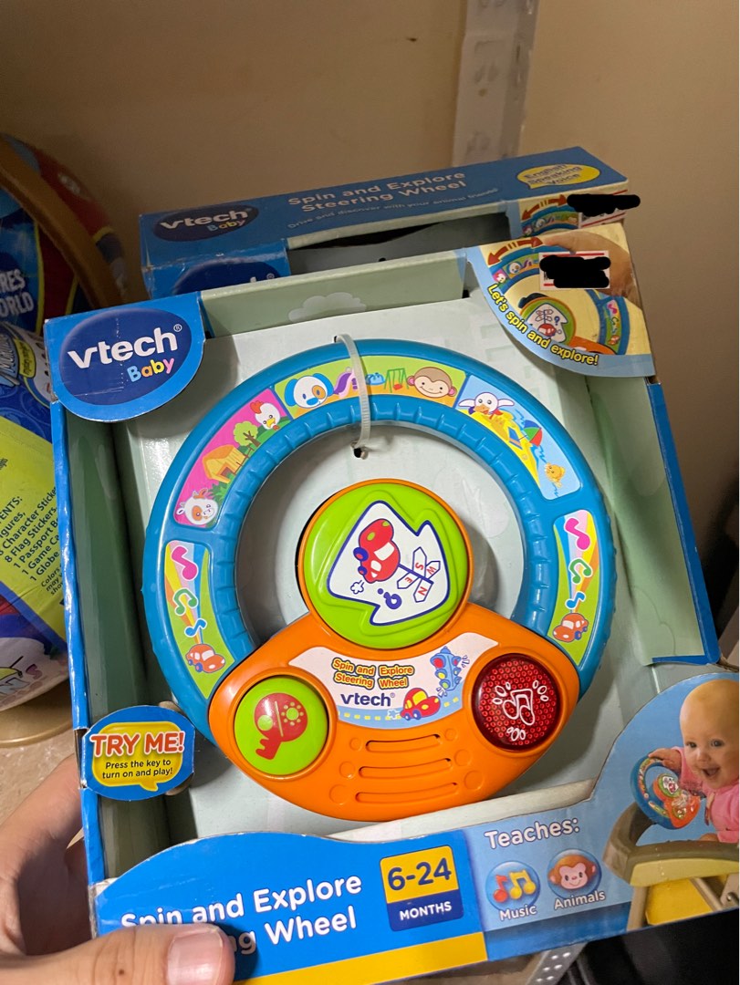 Vtech Spin And Explore Steering Wheel, Babies & Kids, Infant Playtime ...
