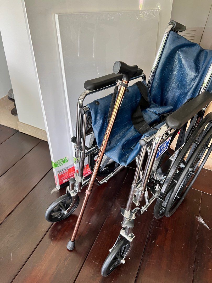 Wheelchair - folder-able with leg extension, Health & Nutrition ...