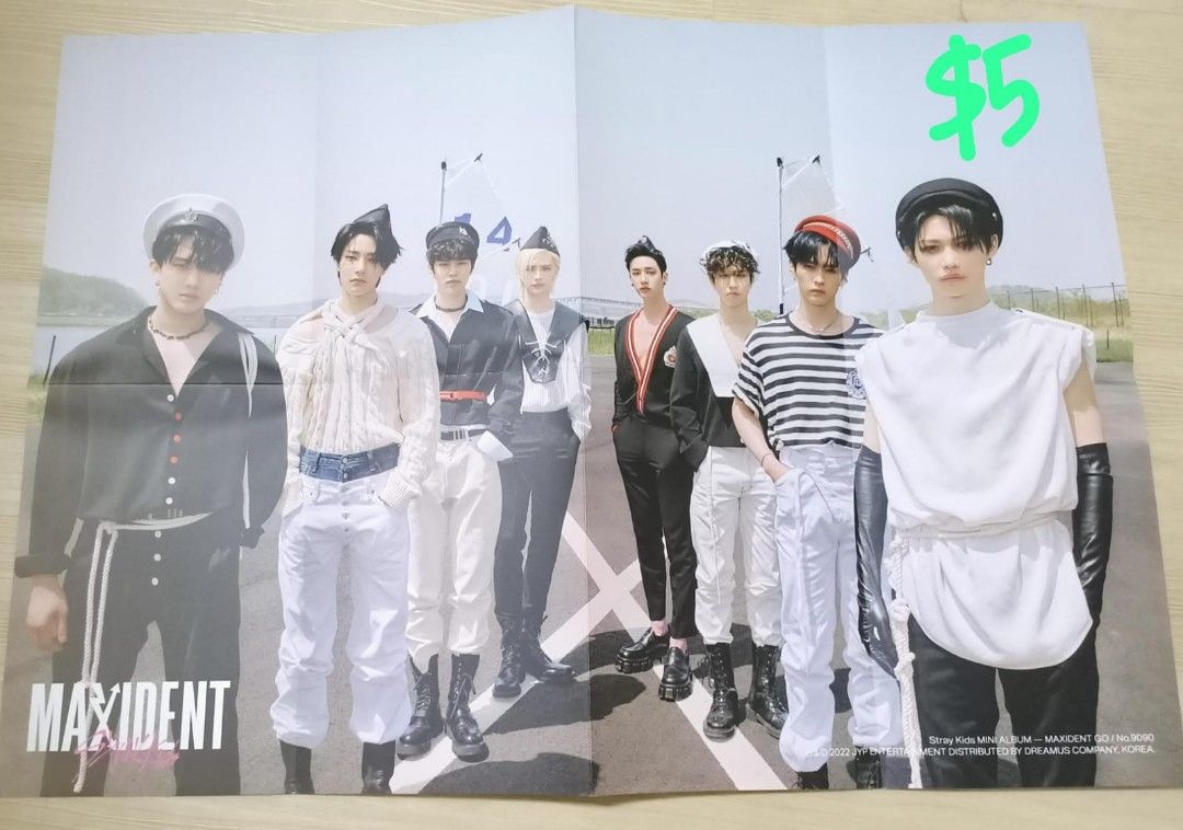 wts/lfb skz maxident poster straykids, Hobbies & Toys, Memorabilia ...