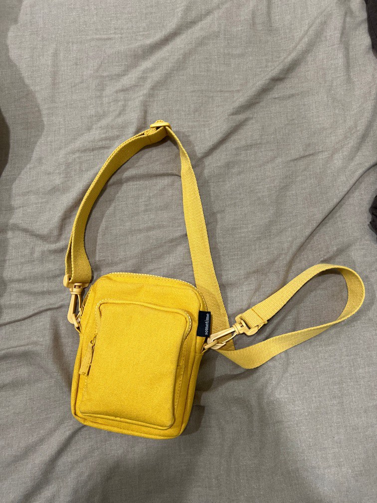 Yellow sling bag by Sometime, Women's Fashion, Bags & Wallets, Cross ...