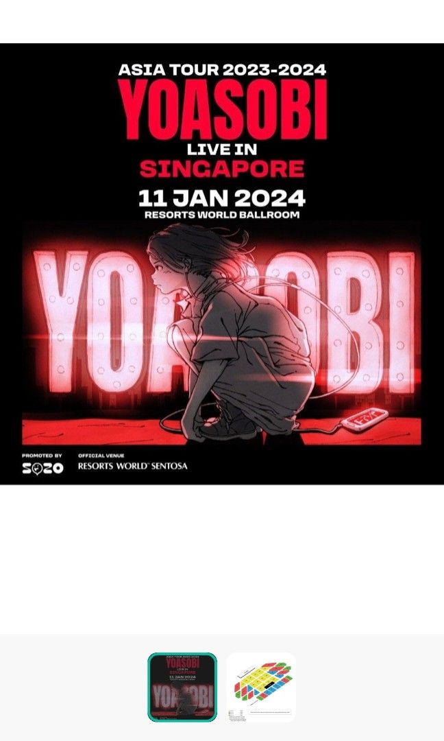 Yoasobi Concert Tickets x 2 TO LET GO, Tickets & Vouchers, Event ...