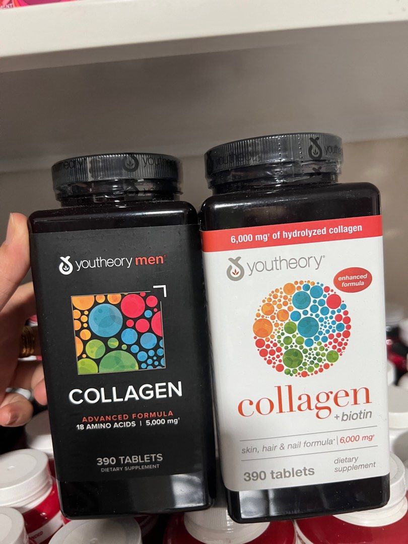 Youtheory Collagen Plus Biotin, 390 Tablets, Health & Nutrition, Health ...