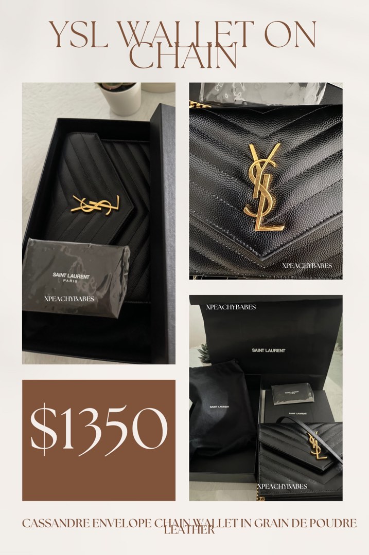 YSL WALLET ON CHAIN FULL SET, Luxury, Bags & Wallets on Carousell