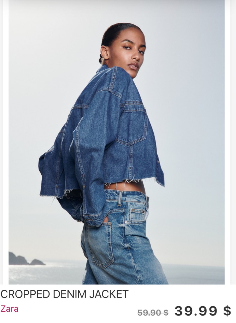 Zara oversized cropped jacket, Women's Fashion, Coats, Jackets and ...