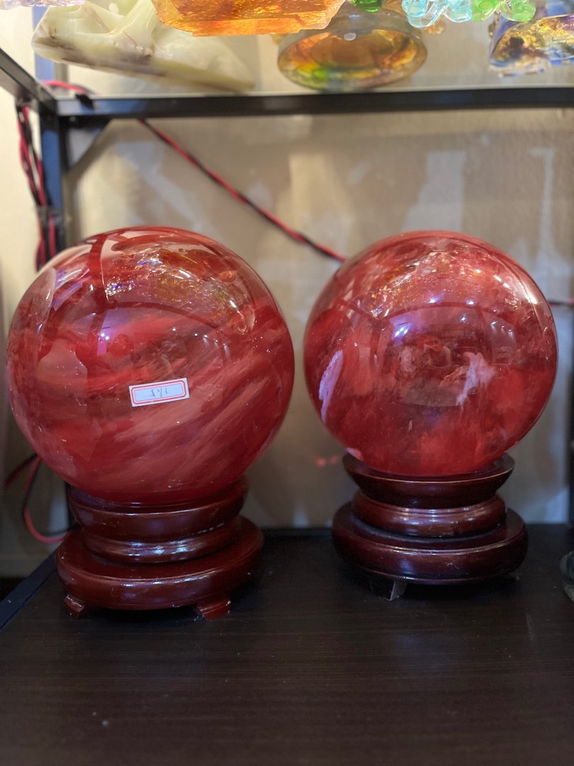 11.5kg Cherry Quartz Crystal Sphere (Fengshui), Hobbies & Toys ...