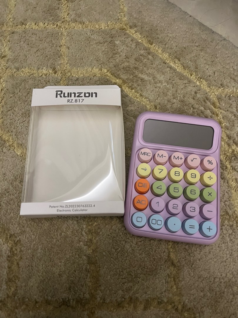 12 Digits Calculator Large Display Mechanical Dot Keyboard Big Button ...