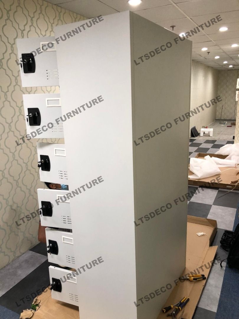18 DRAWER STEEL LOCKER l OFFICE FURNITURE PARTITIONS, Furniture & Home ...