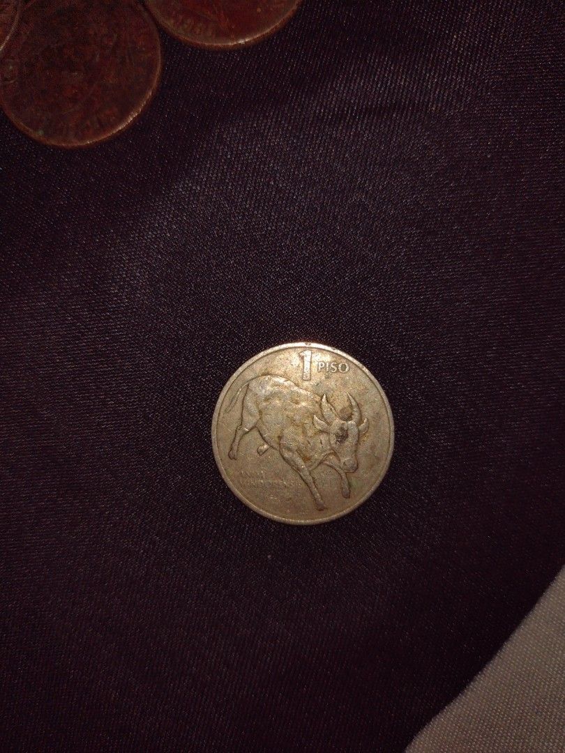 7 pieces of 1 peso coin with carabao on the back, Hobbies & Toys ...