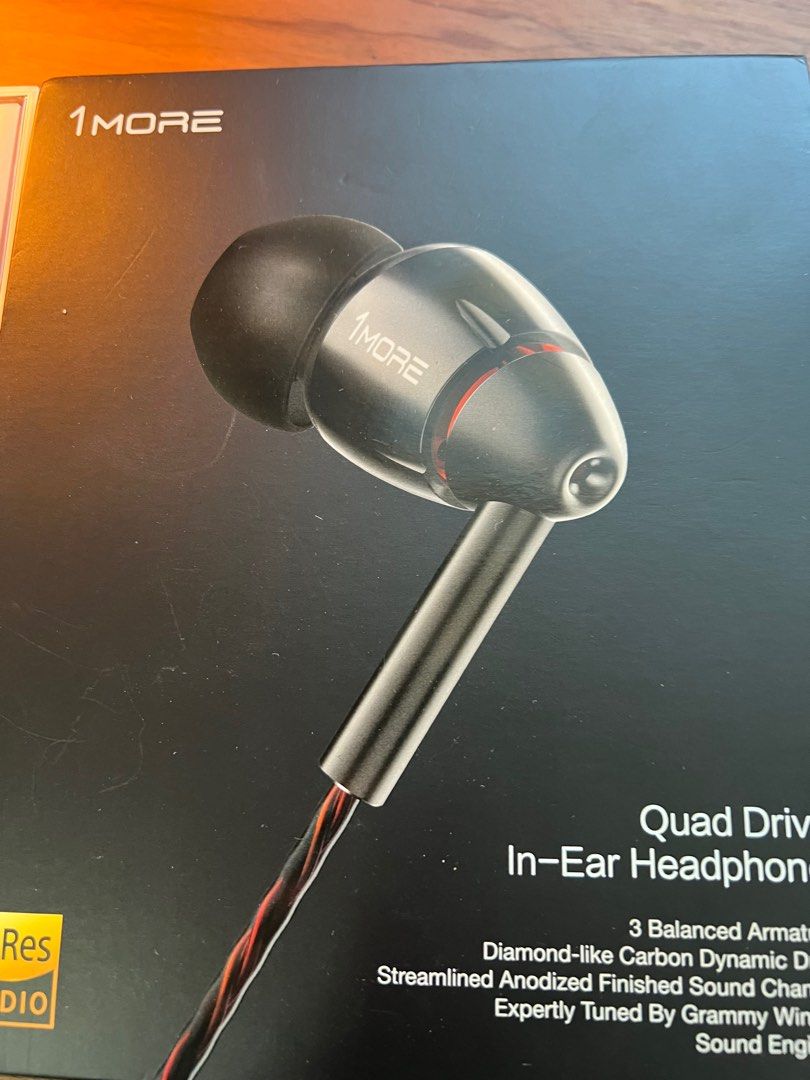 1More Quad Driver Headphones, Audio, Headphones & Headsets on Carousell