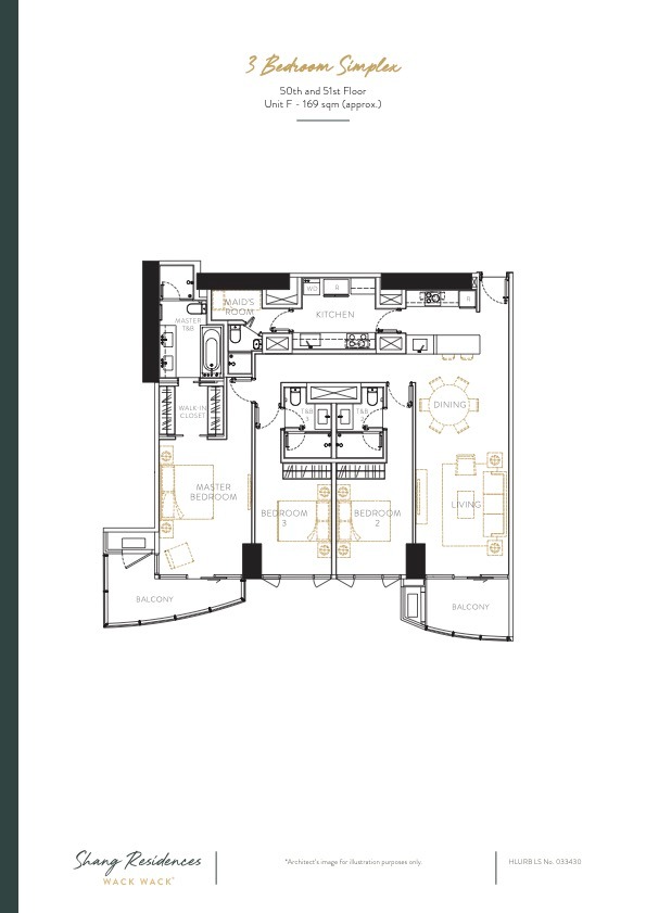 P283k/sqm 3 Bedroom and 2 parking slots at Shang Residences at Wack ...