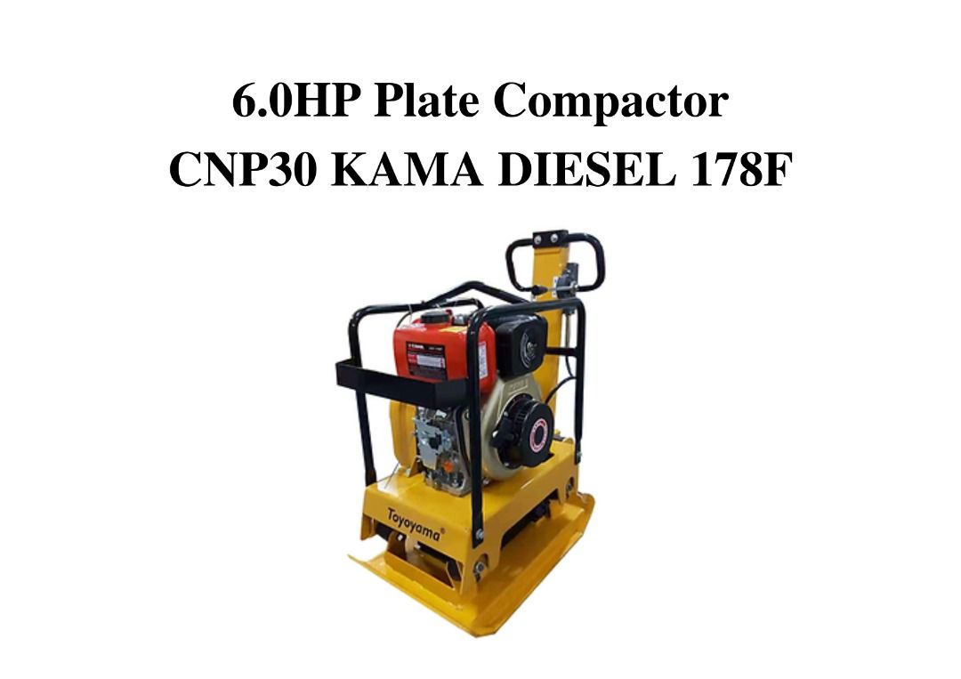 6.0HP Plate Compactor CNP30 KAMA DIESEL 178F, Commercial & Industrial ...