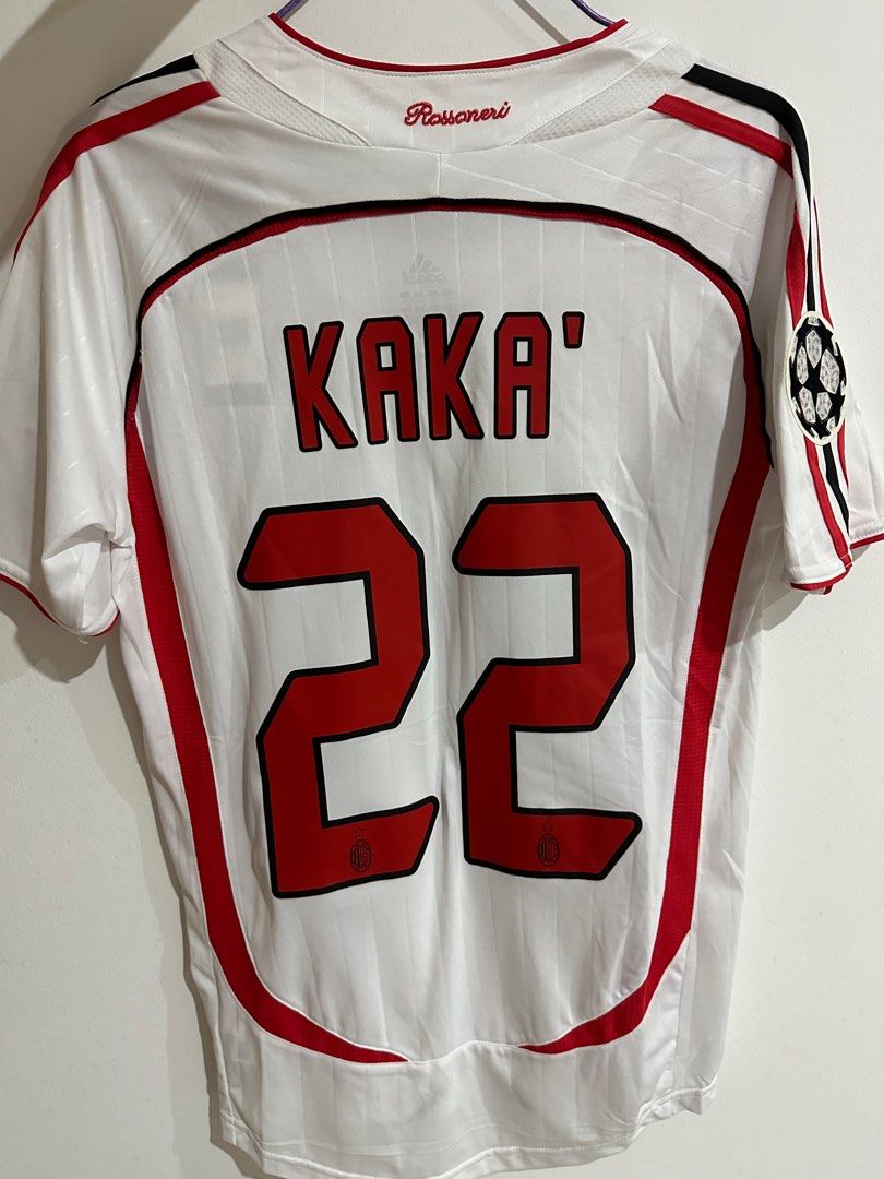⚪️ BNWT KAKA 22 2007 UCL FINAL AC Milan Retro Teamgeist 06/07 Away ...