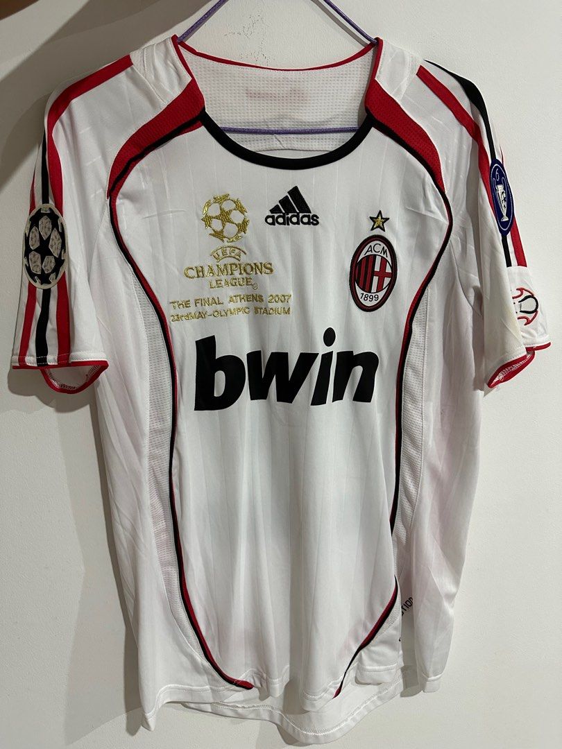 ⚪️ BNWT KAKA 22 2007 UCL FINAL AC Milan Retro Teamgeist 06/07 Away ...