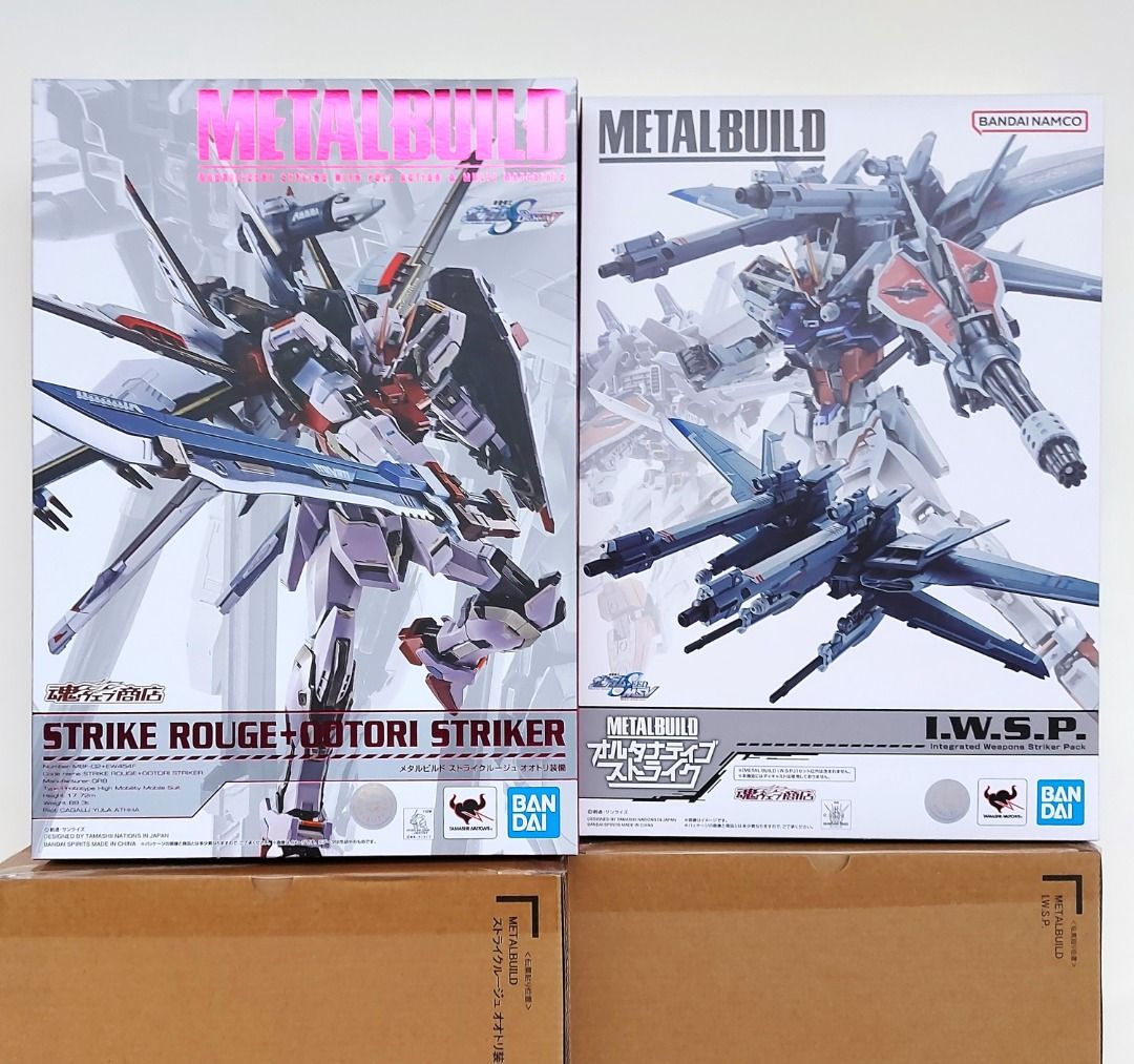 (日版) Metal Build Strike Rogue & Ootori Striker 嫣紅突擊高達+IWSP背包, 興趣及遊戲, 玩具 ...