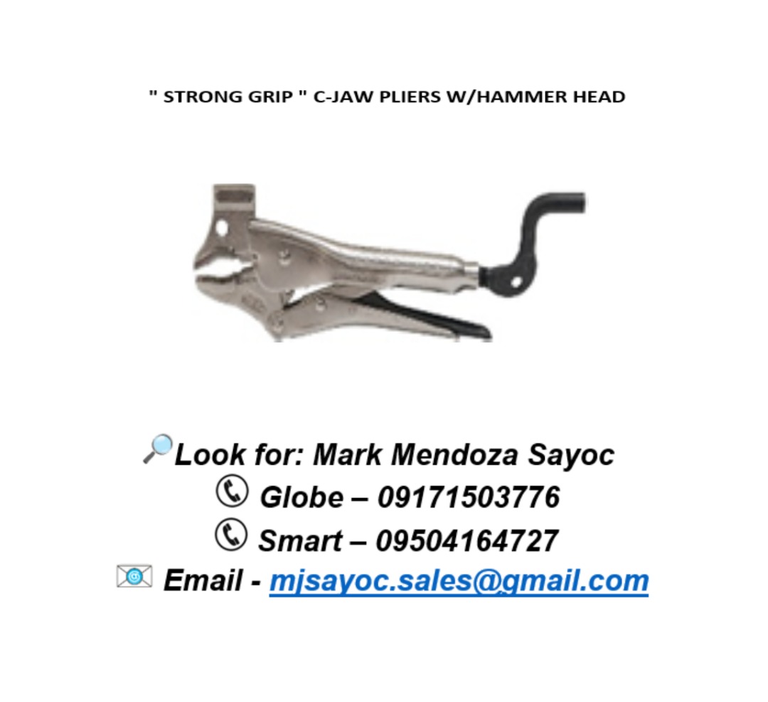 " STRONG GRIP " C-JAW PLIERS W/HAMMER HEAD, Commercial & Industrial ...