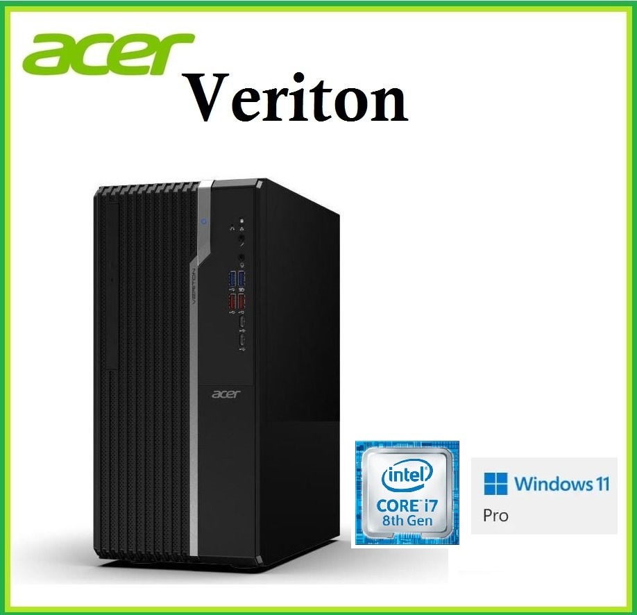 Acer Veriton i7-8700 Desktop PC (i7-8700, 8GB, 512Gb SSD, Intel, Wi-Fi ...