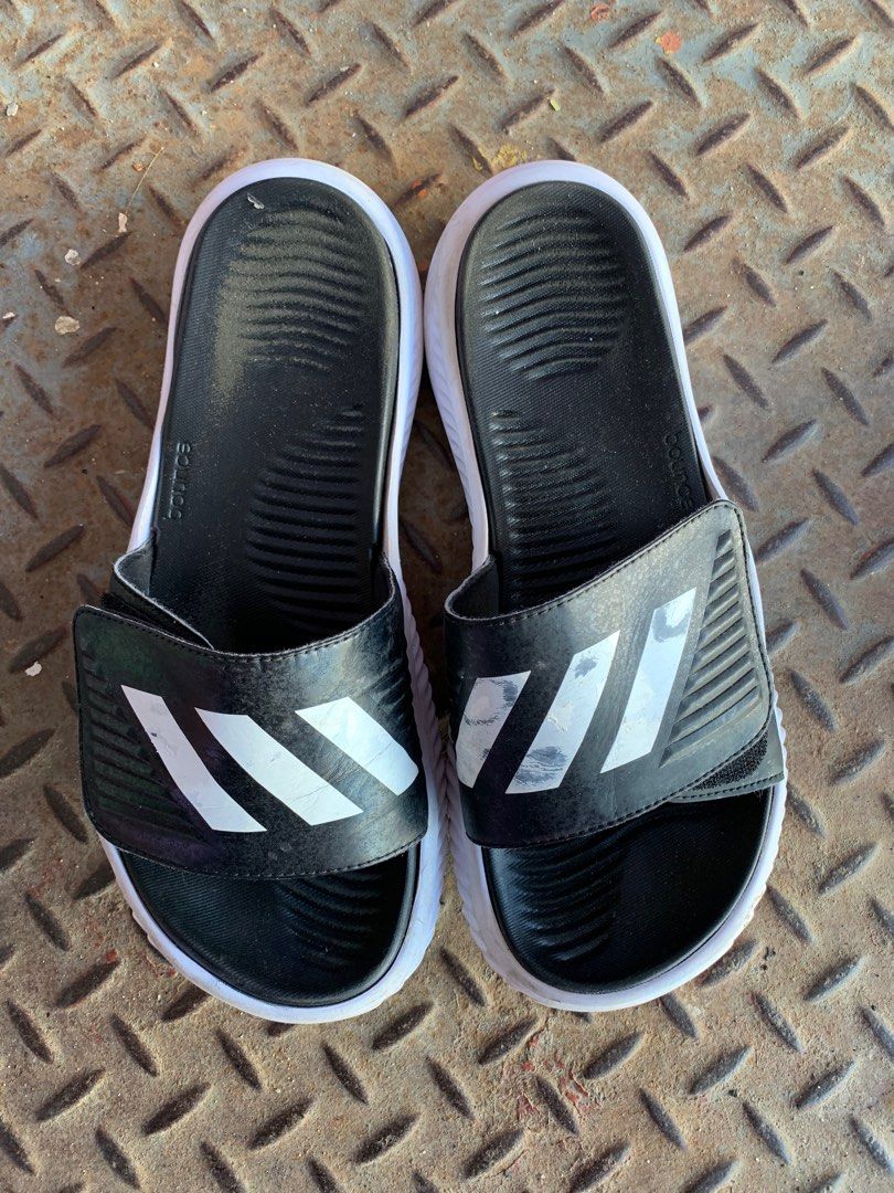 Adidas Bounce Slides | Size 9 to 9.5 mens, Men's Fashion, Footwear ...