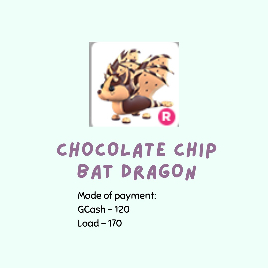 ADOPT ME FR/R CHOCOLATE CHIP BAT DRAGON (FLY/RIDE), Video Gaming, Video ...