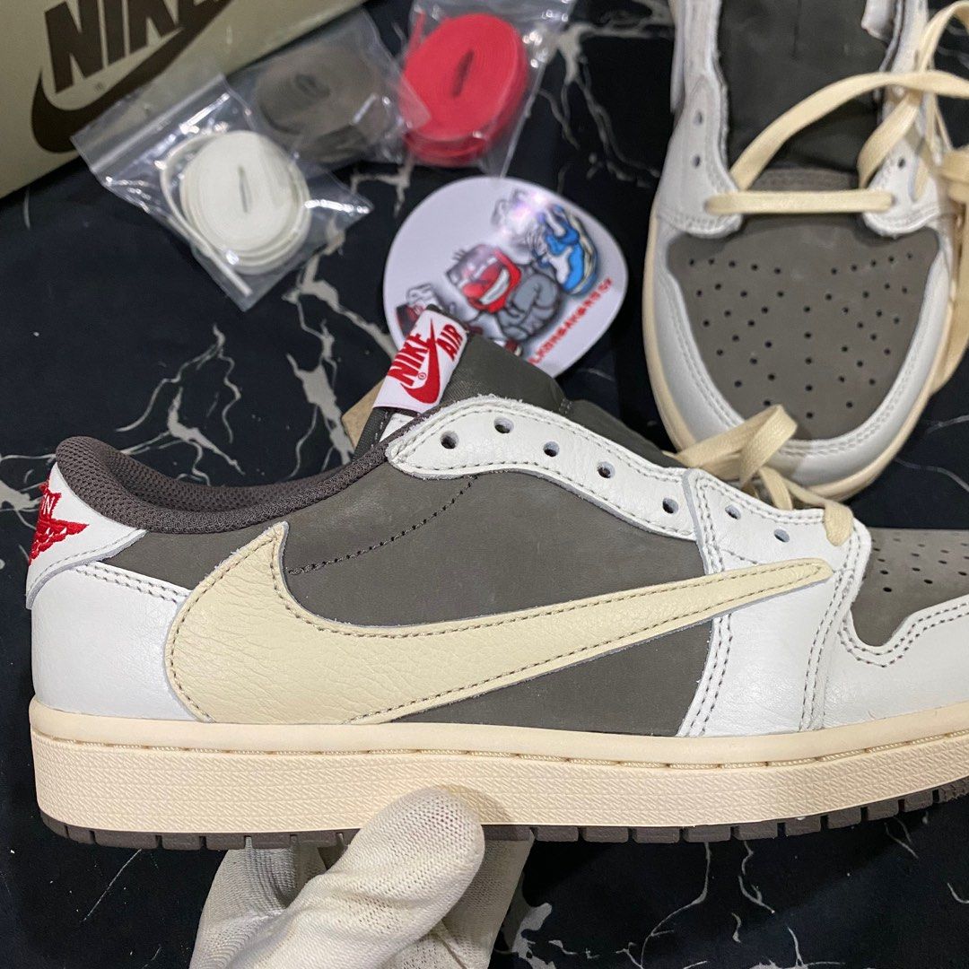ALL SIZE Air Jordan 1 Low Travis Scott Reverse Mocha, Men's Fashion ...