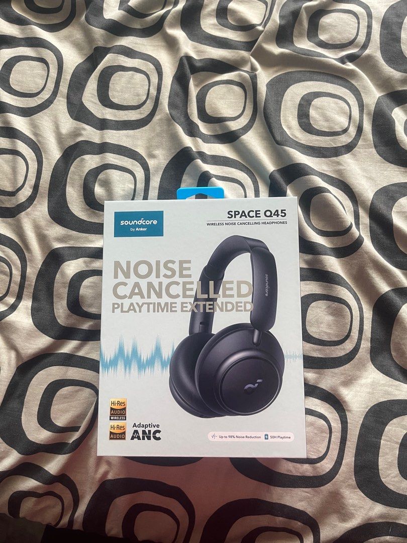 BN Anker SoundCore Q45 Wireless ANC (Navy Blue), Audio, Headphones ...