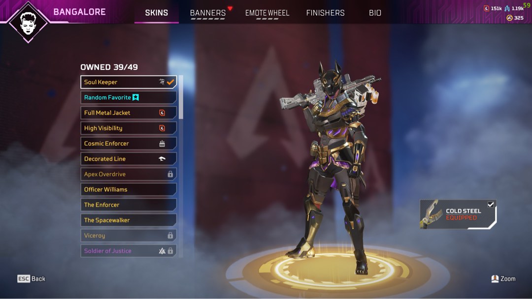 Apex Legends Whale 5 Heirloom Account (Multiple Legendaries), Video ...