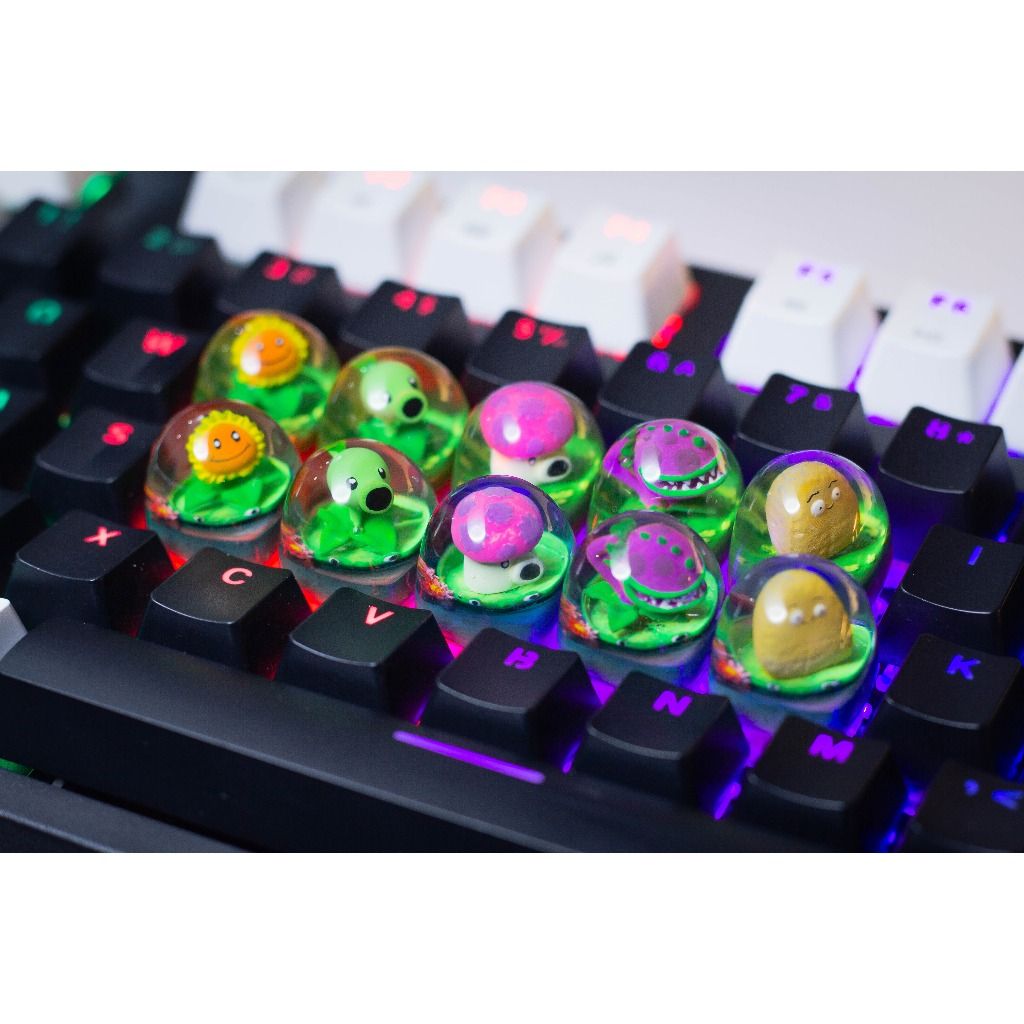 Artisan Keycaps - Plant and Zombie | Keycaps For Mechanical Keyboards ...