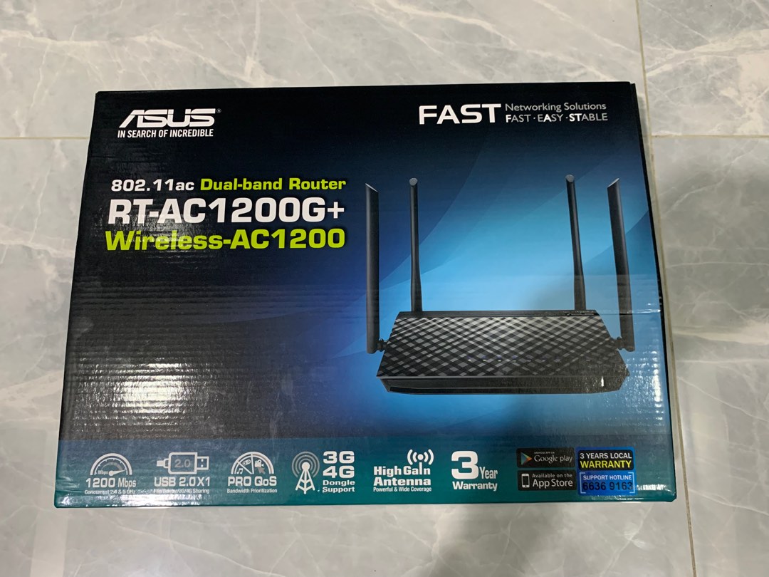 ASUS RT-AC1200G+ Router, Computers & Tech, Parts & Accessories ...