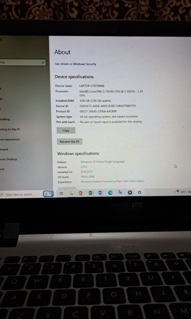 Asus X407u i3 7th gen, Computers & Tech, Laptops & Notebooks on Carousell