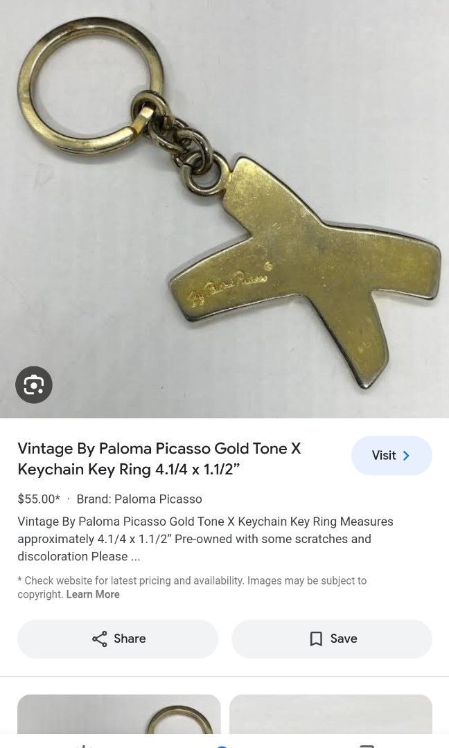 Authentic paloma picasso keychain, Luxury, Accessories on Carousell