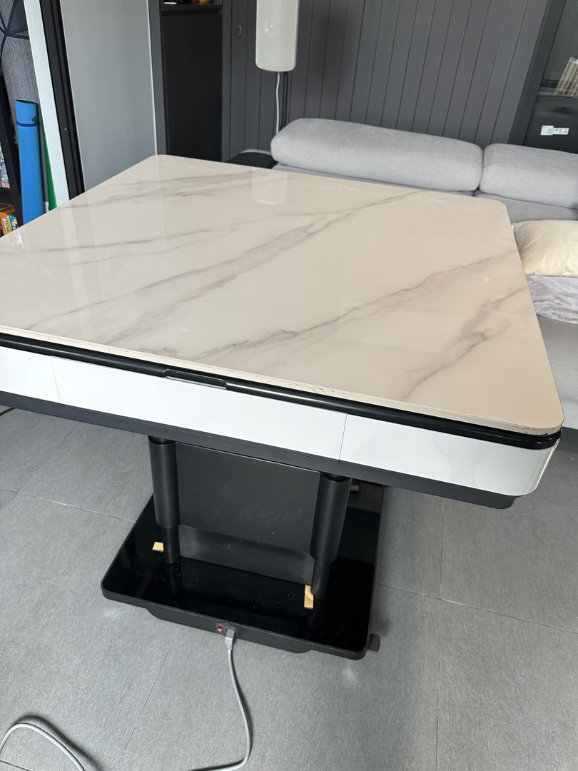 Automatic mahjong dining office tea table, Furniture & Home Living ...