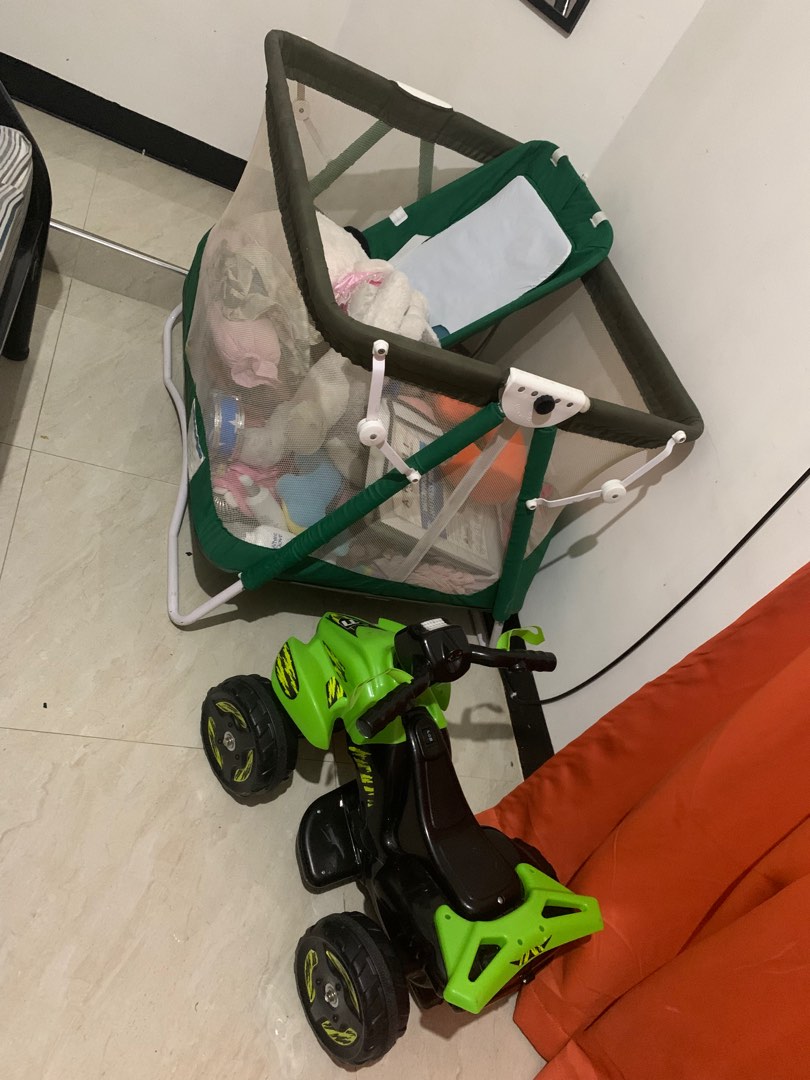 Baby crib , high chair, electric rechargeable car., Babies & Kids ...