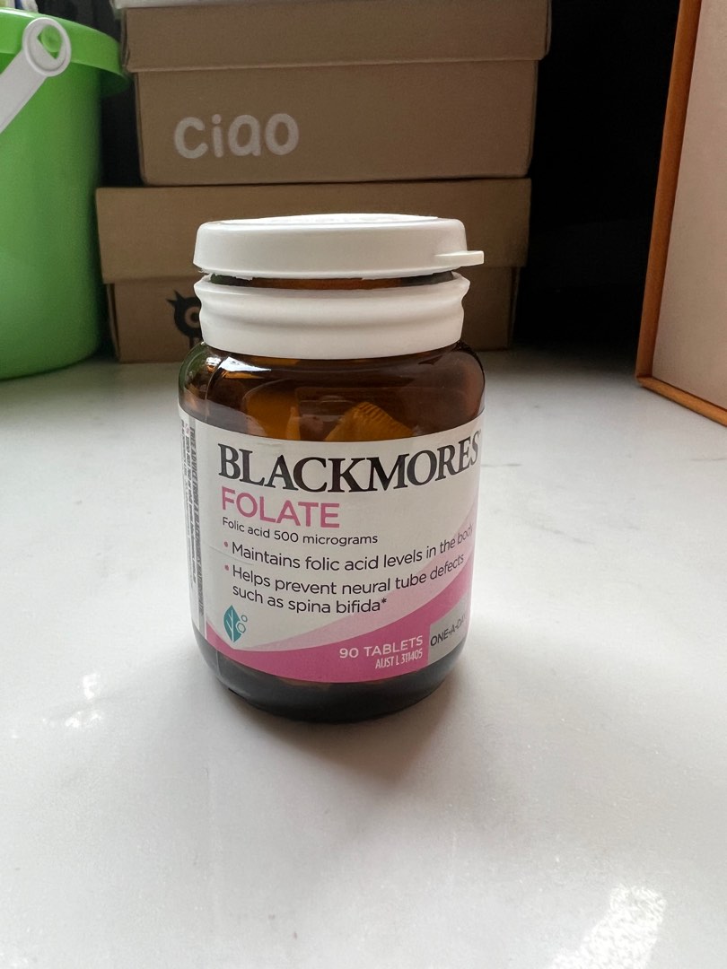 Blackmores Folate 500mcg 90 Tablets Folic Acid 500 mcg One A Day ...