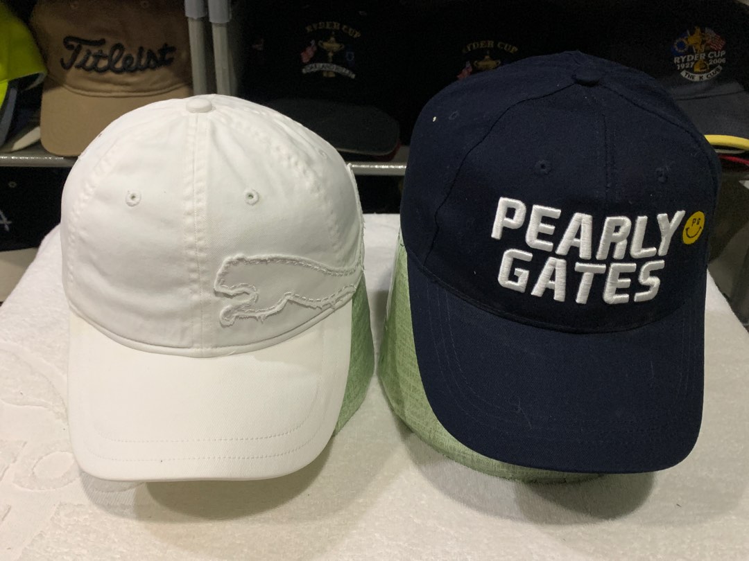 BUY 1 FREE 1 PEARLY GATES GOLF CAP BLUE BLACK COLOR & PUMA CAP WHITE ...