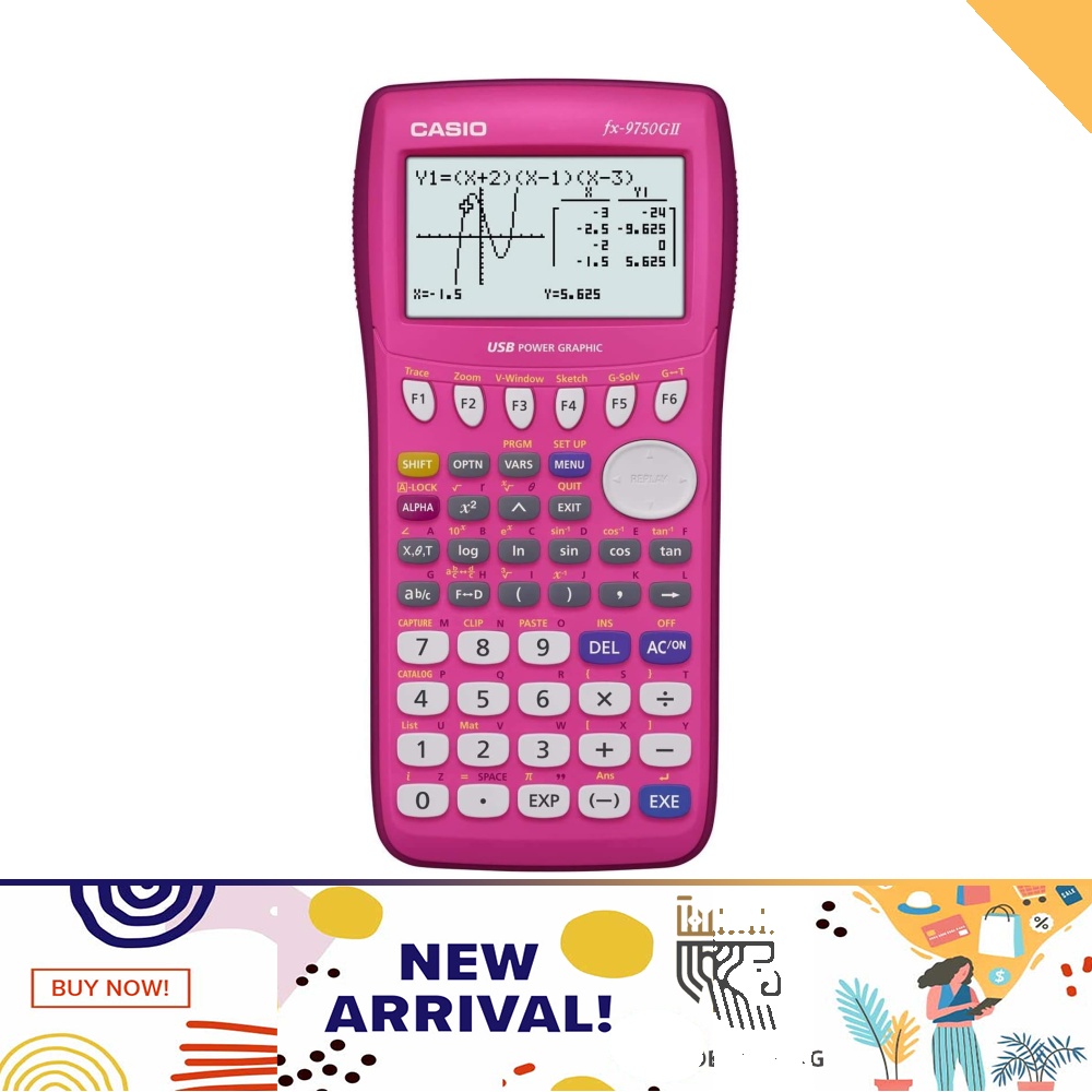 Casio fx-9750GII Graphing Calculator, Pink (Pink), Computers & Tech, Office & Business ...