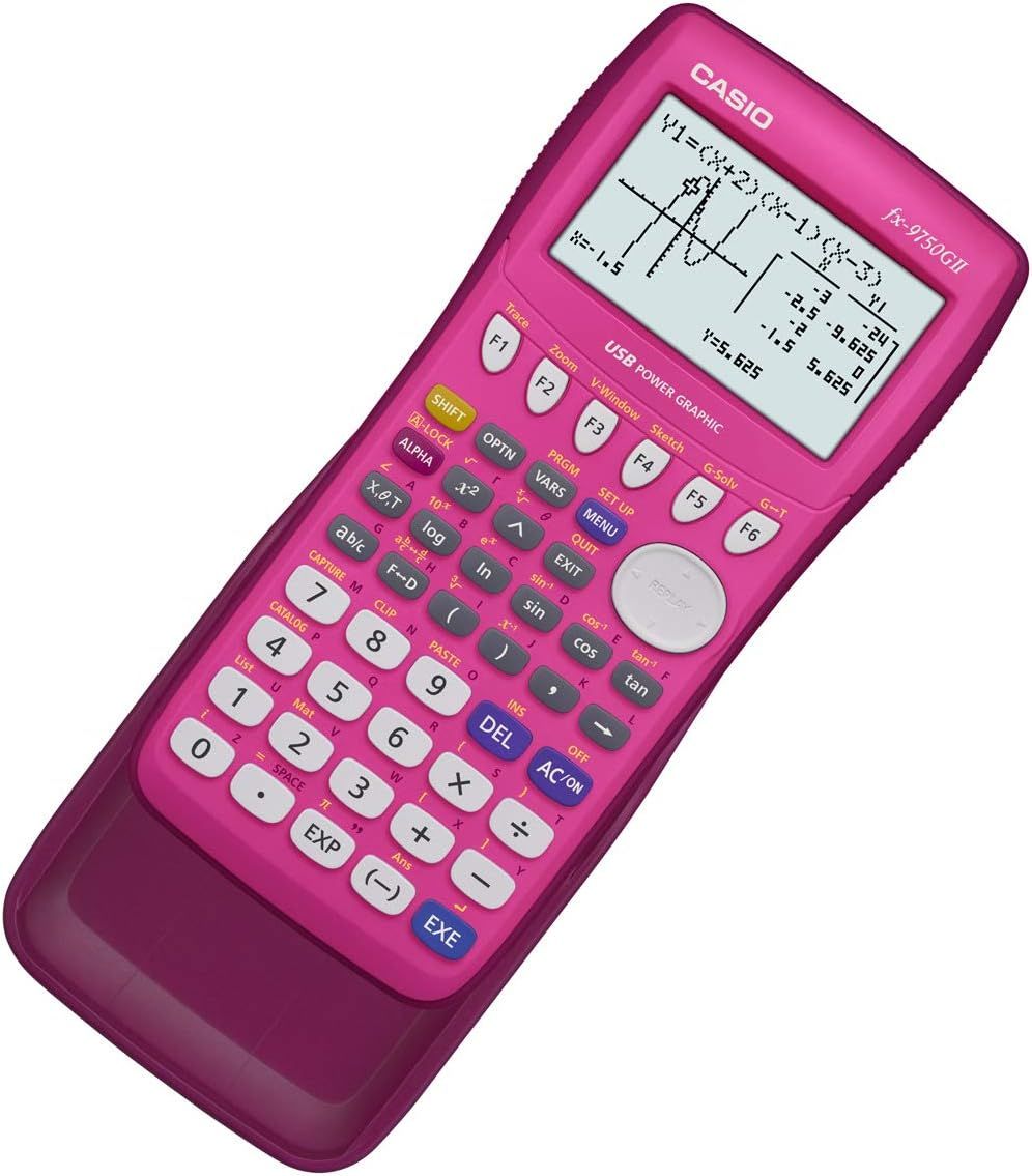 Casio fx-9750GII Graphing Calculator, Pink (Pink), Computers & Tech, Office & Business ...
