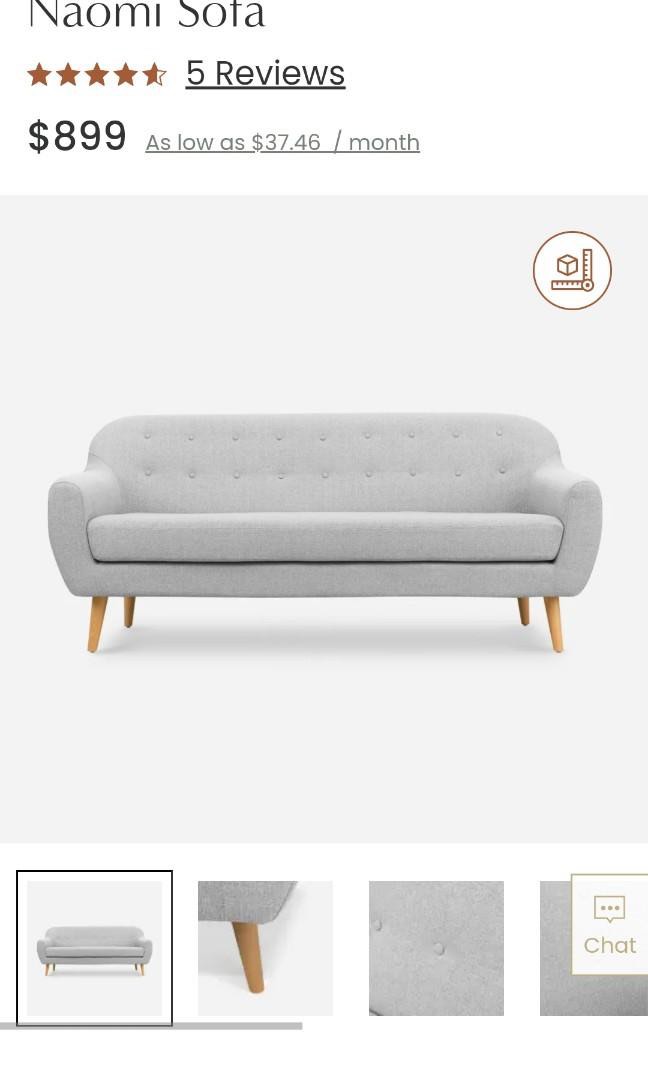 Castlery Naomi Loveseat Sofa, Furniture & Home Living, Furniture, Sofas on Carousell