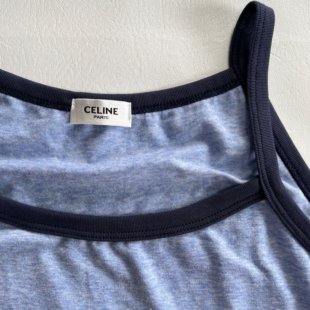 Celine Paris Tank Top in Cotton Jersey, Luxury, Apparel on Carousell