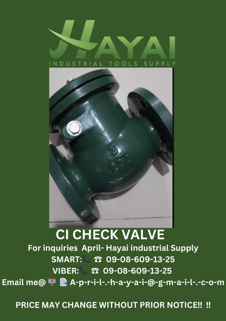 CI check valve, Commercial & Industrial, Construction Tools & Equipment ...
