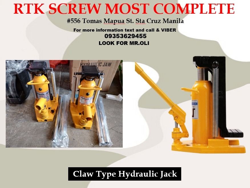 Claw Type Hydraulic Jack, Commercial & Industrial, Construction Tools ...
