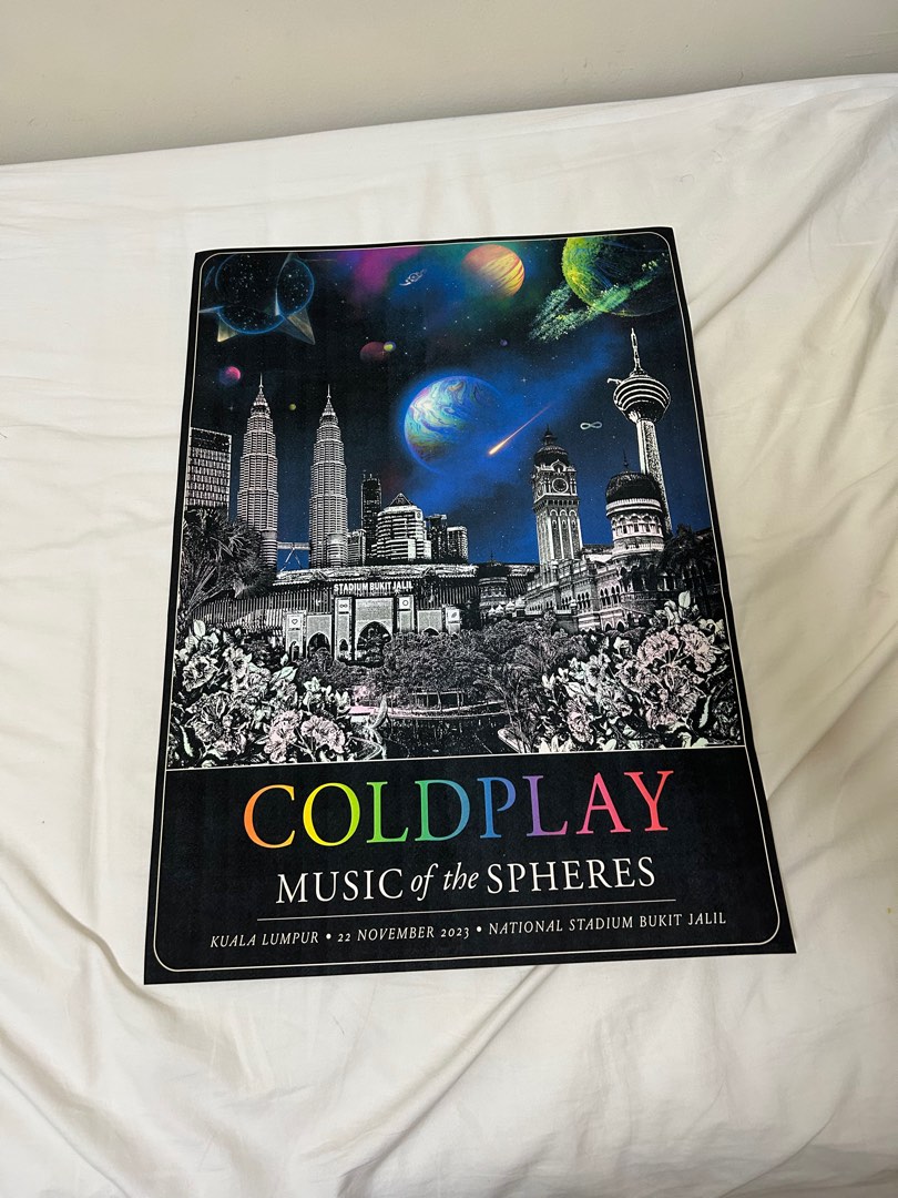 Coldplay Merchandise Poster Music of the Spheres live in Kuala Lumpur ...