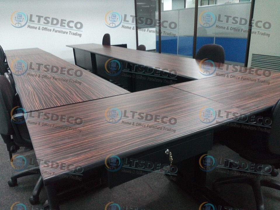 CONFERENCE TABLE U-TYPE IN LAMINATED FINISH OFFICE PARTITION, Furniture ...